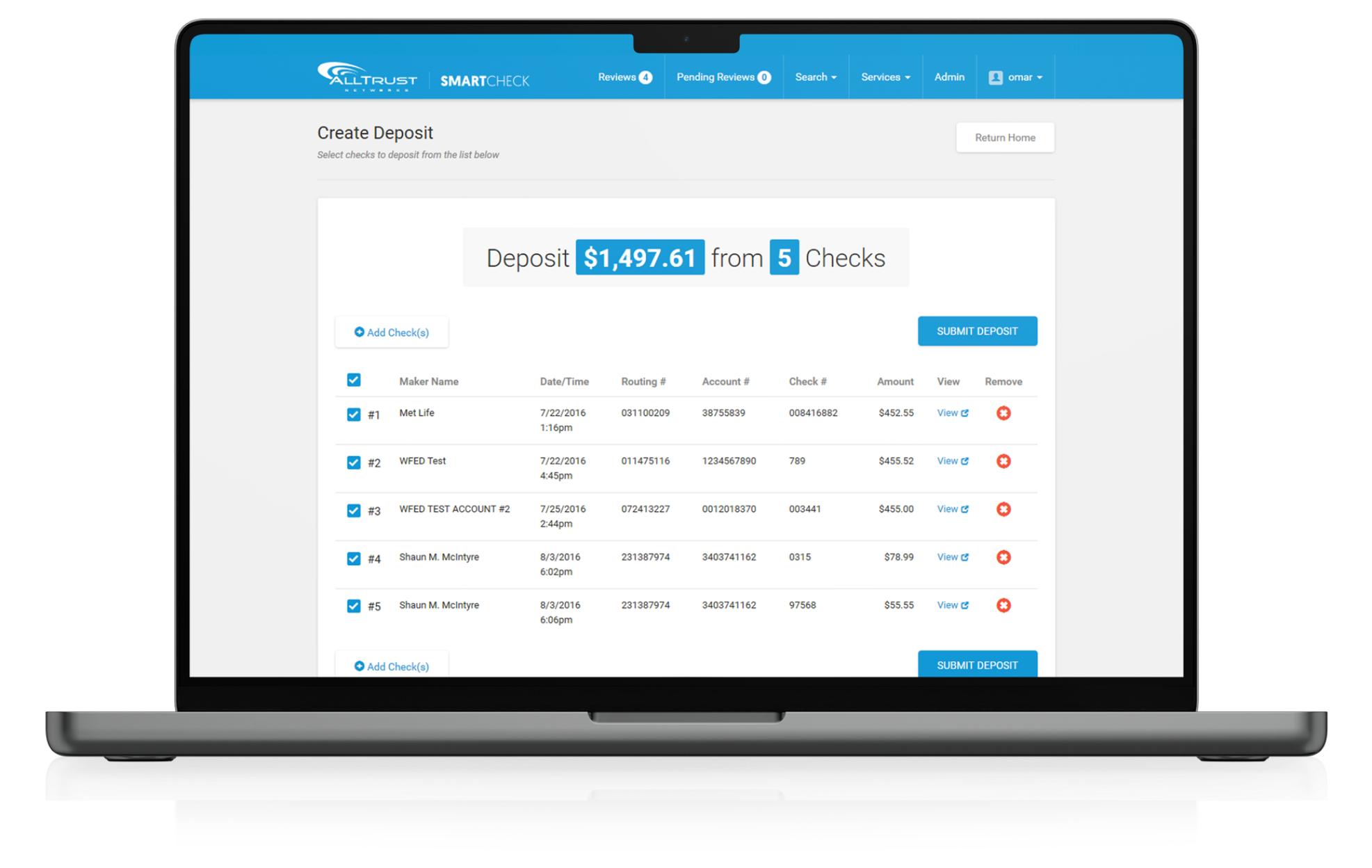 Check 21 Electronic Deposits | AllTrust Networks